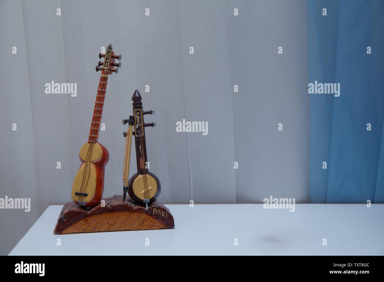 East music instruments on the rug .Tar string instrument . Kamancha ...