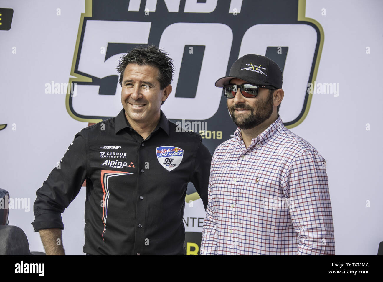 Red Bull Air Race pilots Michael Goulian and Kevin Coleman pose on the ...