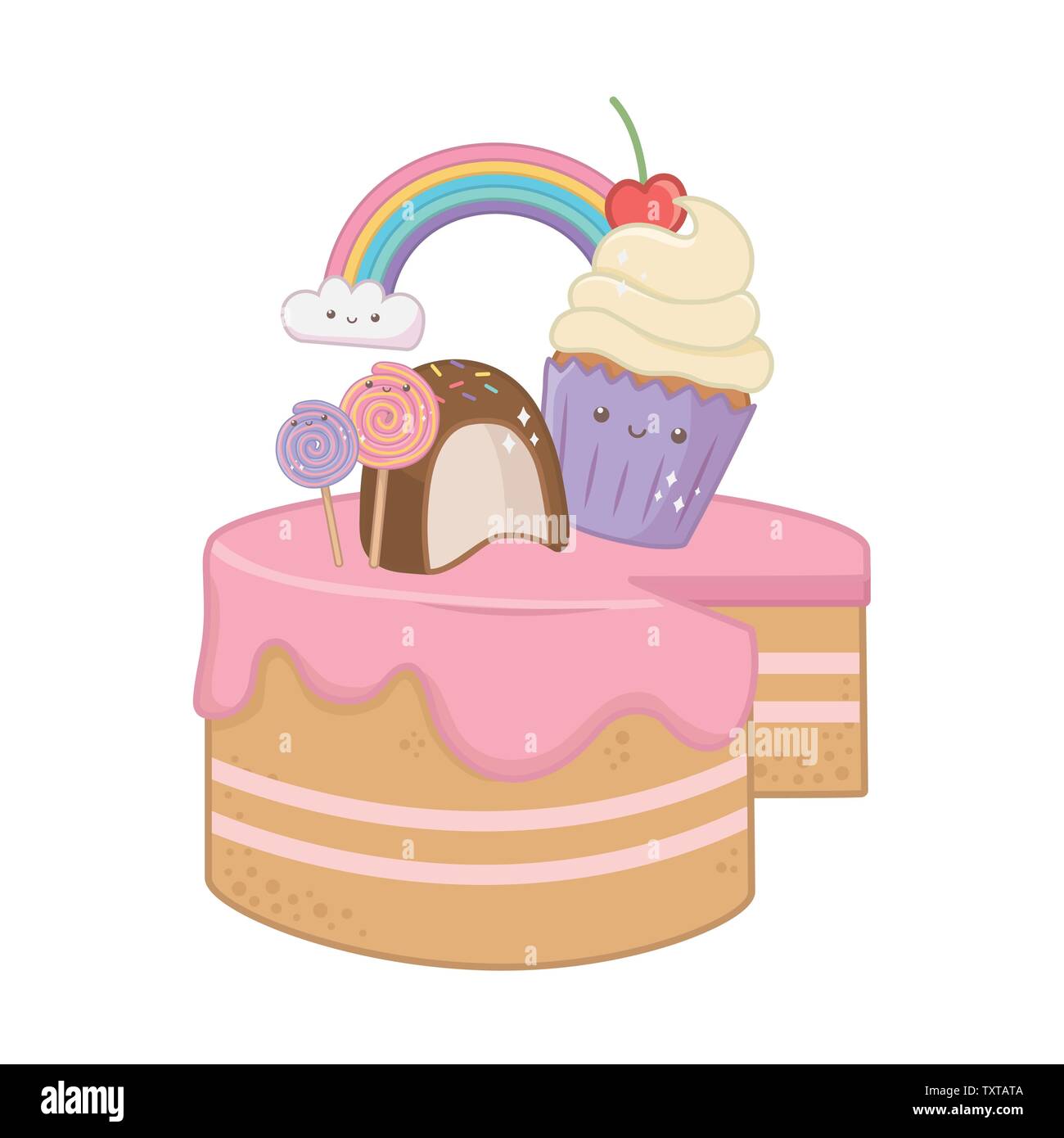 Sweet food design, dessert food delicious sugar snack and tasty theme ...