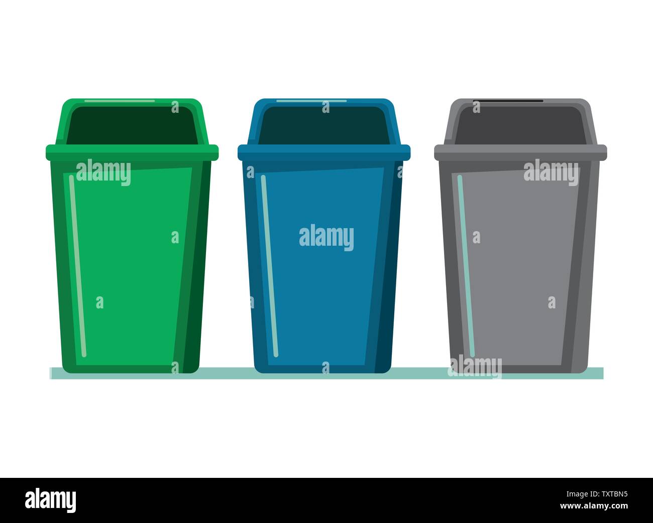 three garbage can icon cartoon Stock Vector Image & Art - Alamy