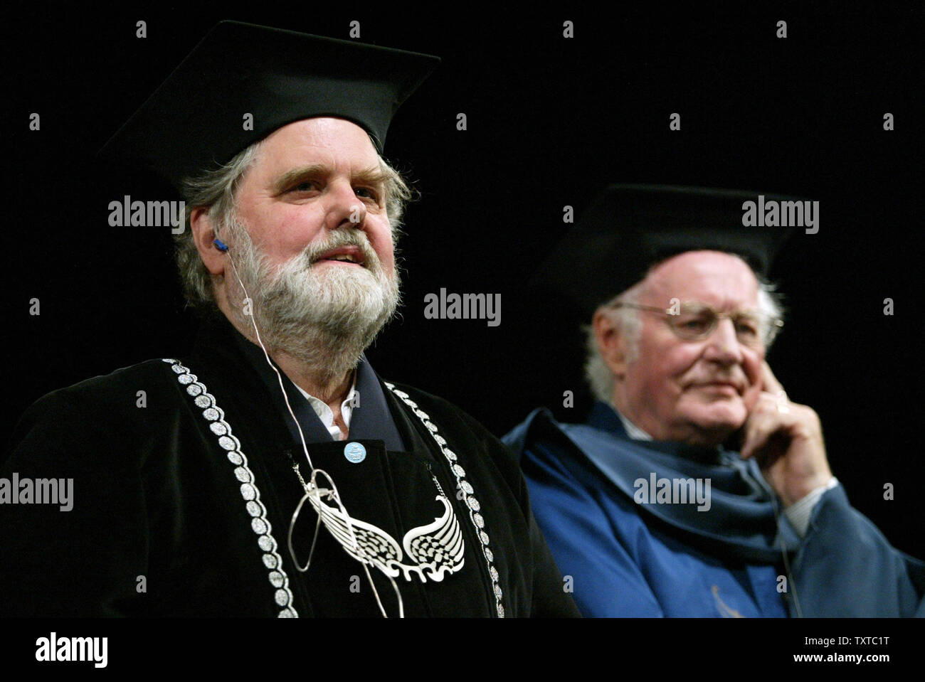 American professor Coleman Barks (L) poet and professor emeritus of ...
