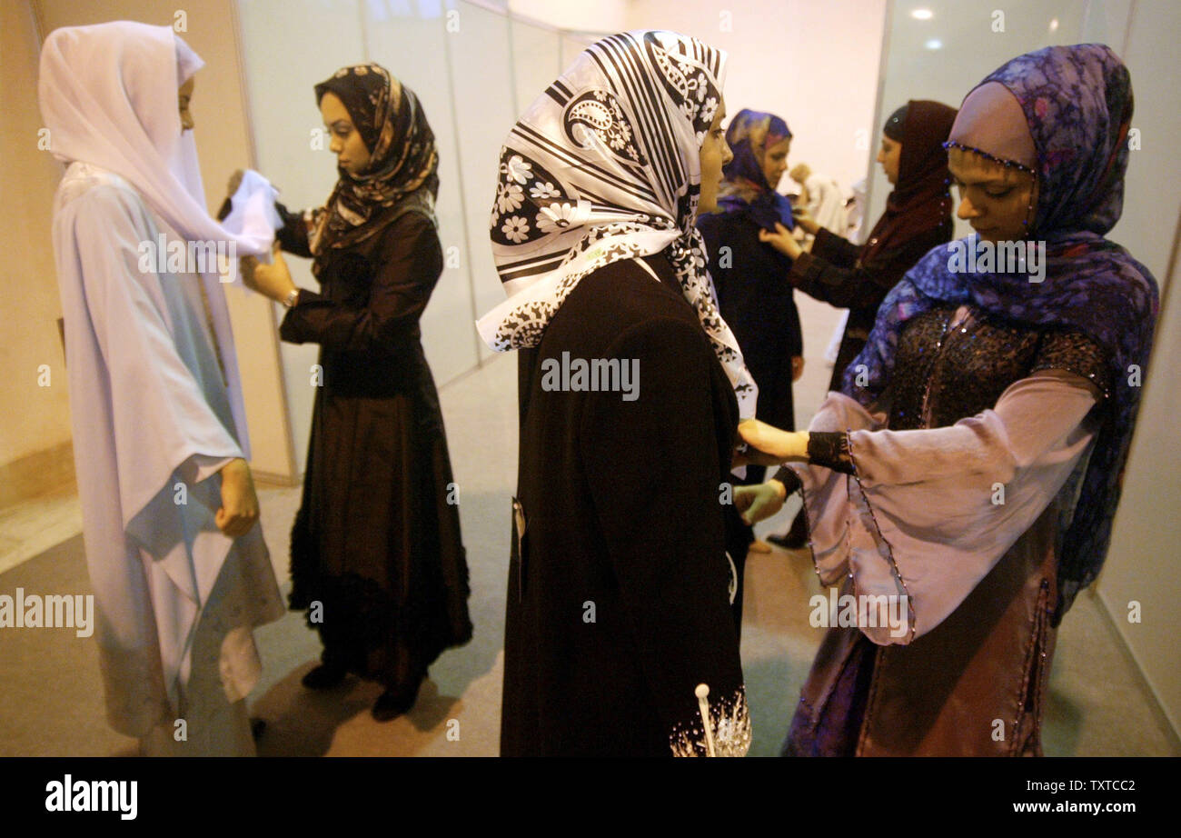 Iranian models wear Islamic dresses made by Iranian designers during a ...
