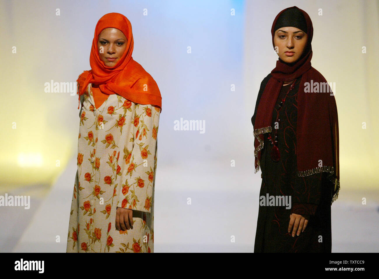 An Iranian model wears an Islamic dress made by Iranian designers at a ...