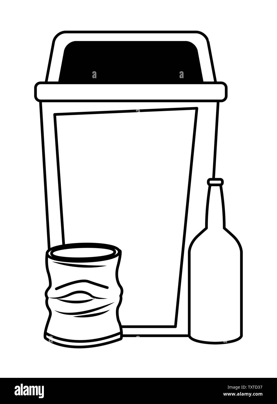 Garbage Clipart Black And White