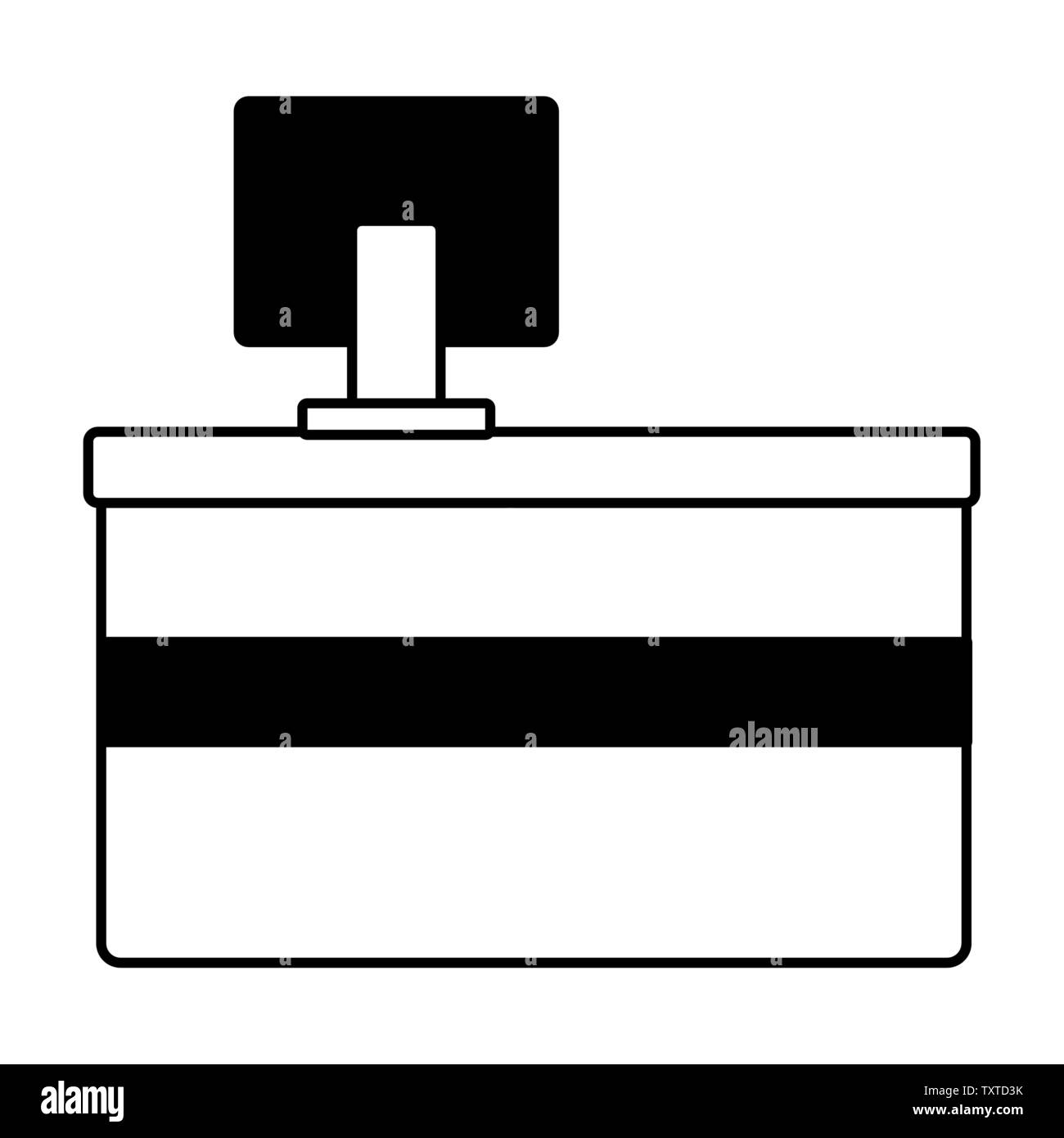 counter bar computer store on white background Stock Vector Image & Art ...