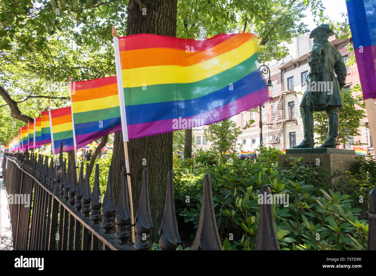 The Stonewall National Monument is located in Greenwich Village, NYC ...