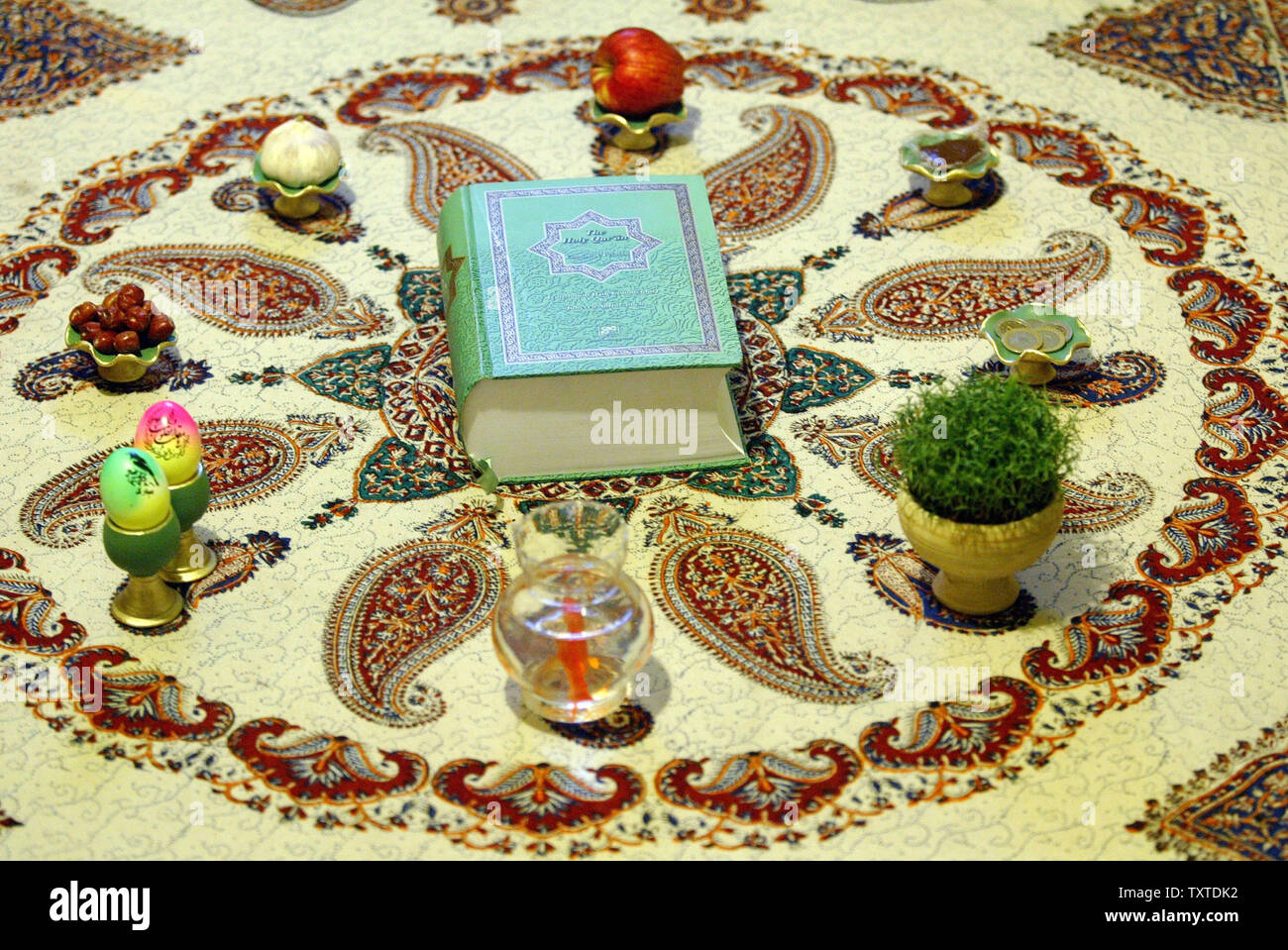 To welcome in the New Year (Noruz), Iranians set the table of Haftsin ...