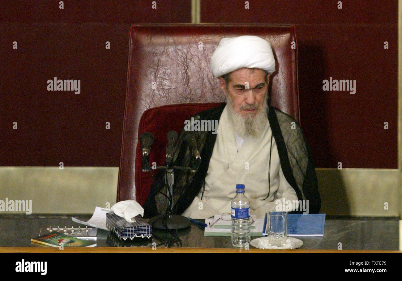 Chairman of the Experts Assembly Ayatollah Ali Meshkini, pictured in an ...