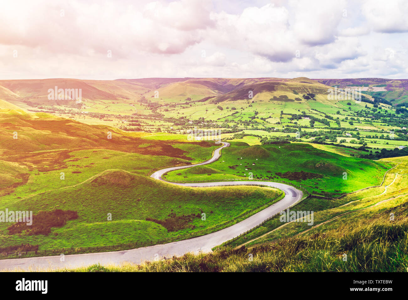 Mam Tor hill near Castleton and Edale in the Peak District National ...