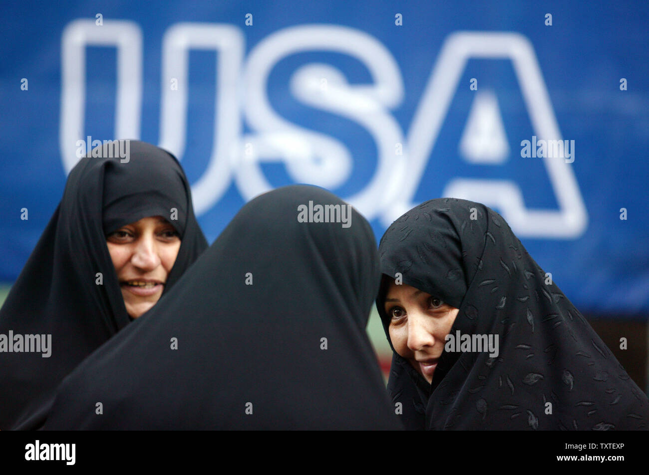 Iranian women chat at a demonstration to commemorate "Student Day" in ...