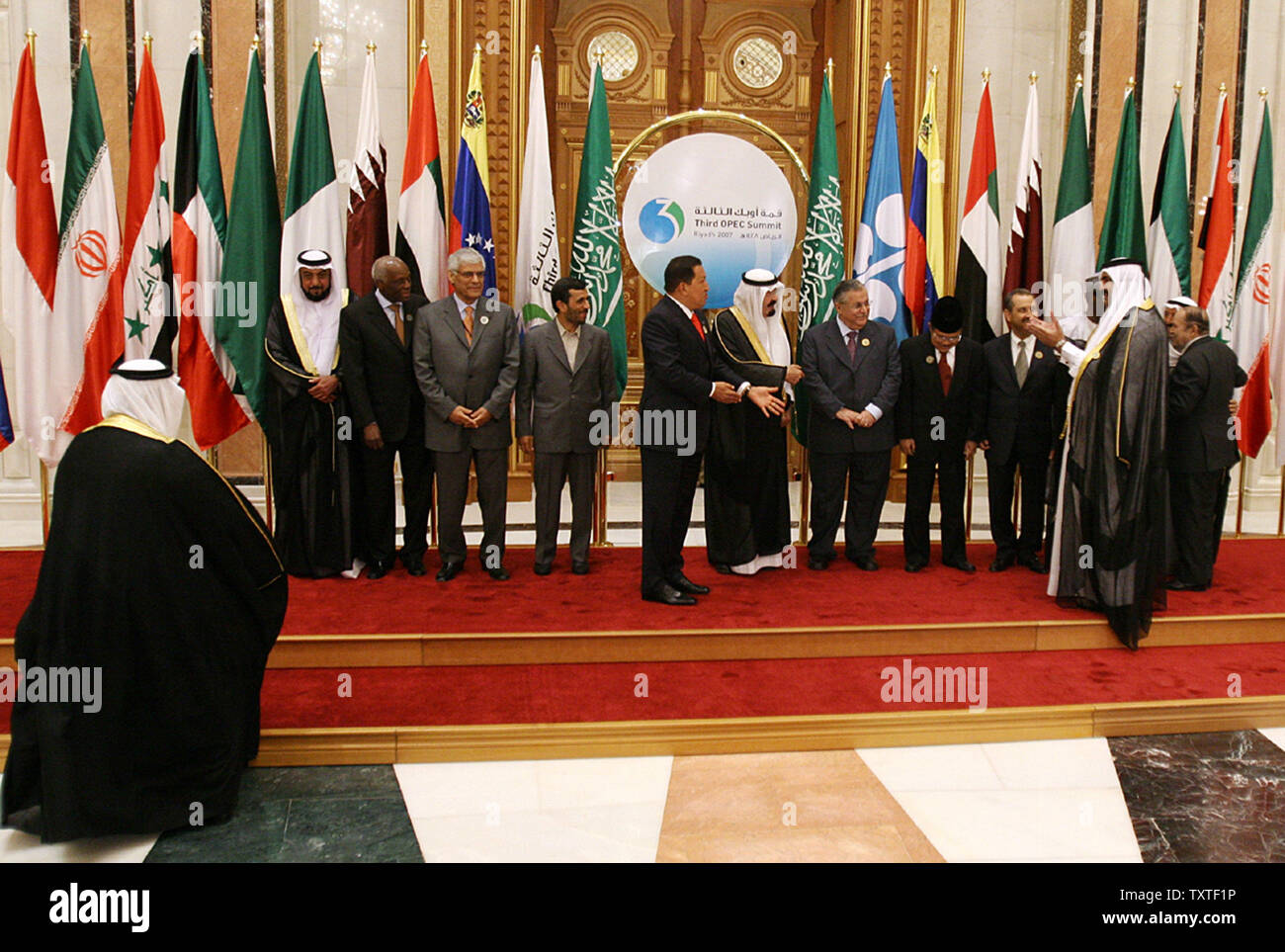 Leaders pose for photographers as they attend the opening ceremony of ...