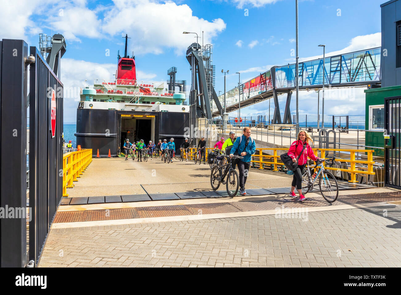 Caledonian Isles, a car ferry owned by Caledonian MacBrayne berthed at ...