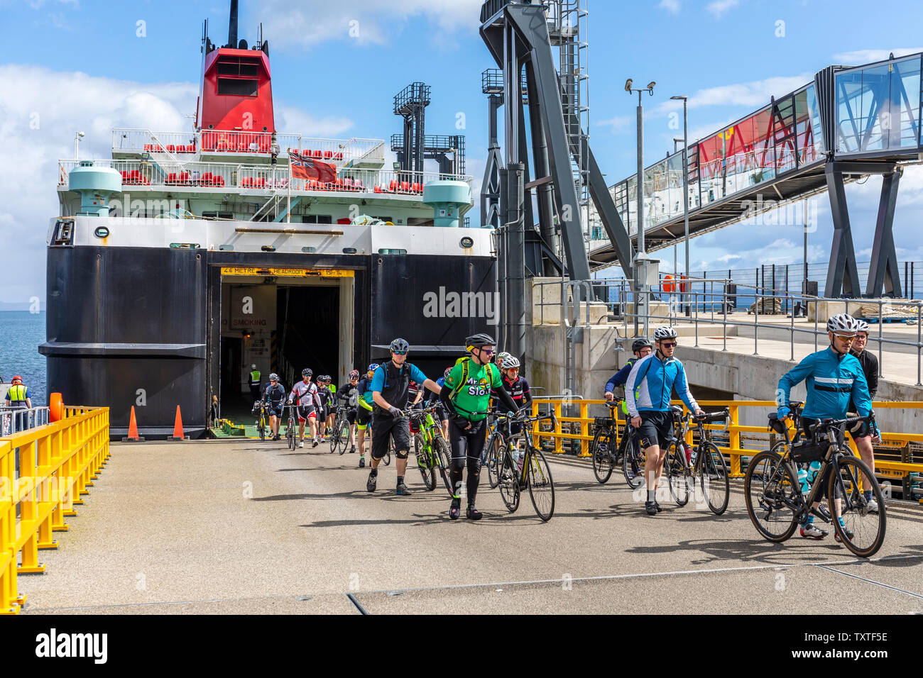 Caledonian Isles, a car ferry owned by Caledonian MacBrayne berthed at ...