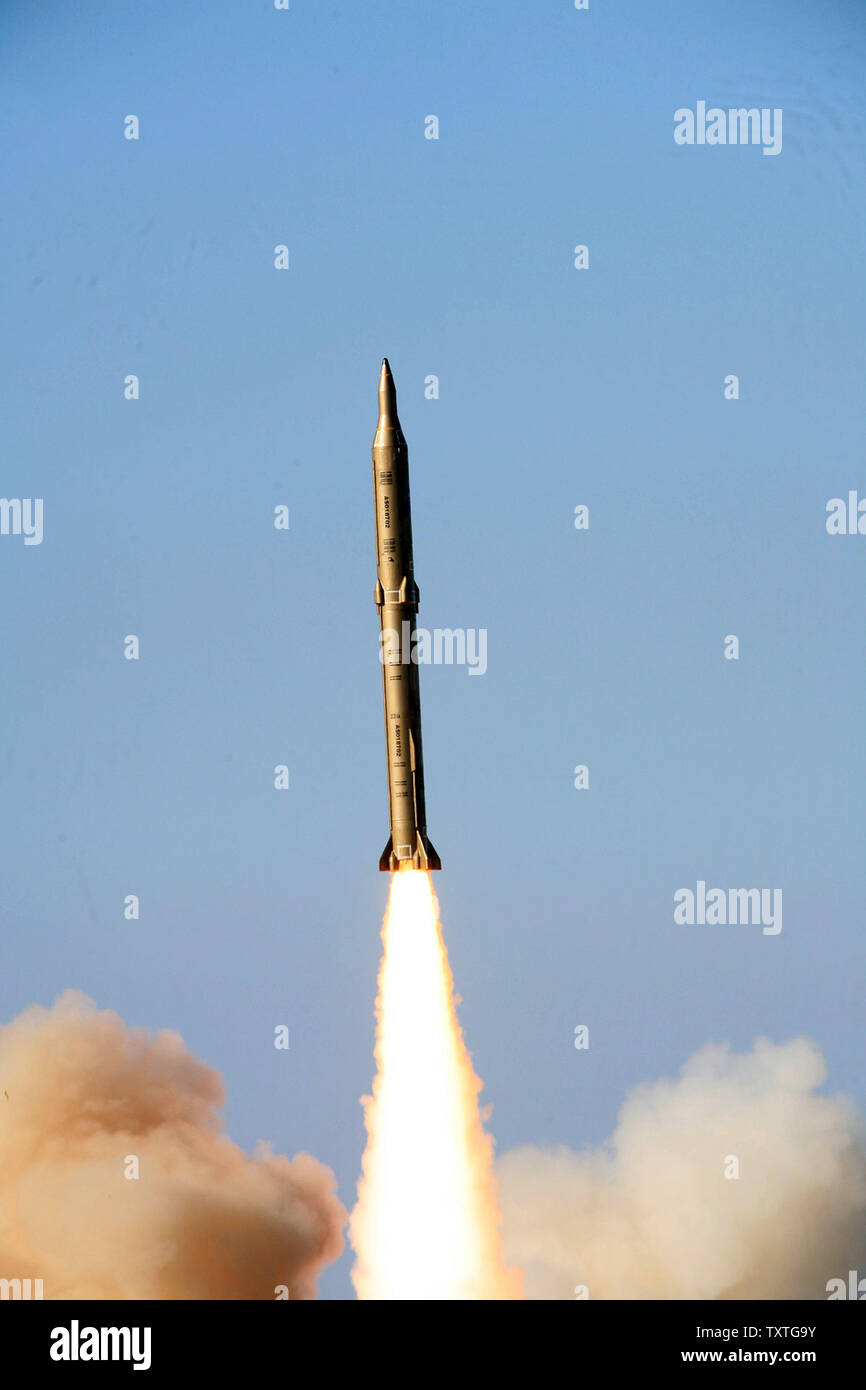 Iran's missile Sejil is launched by Iranian armed forces at an ...