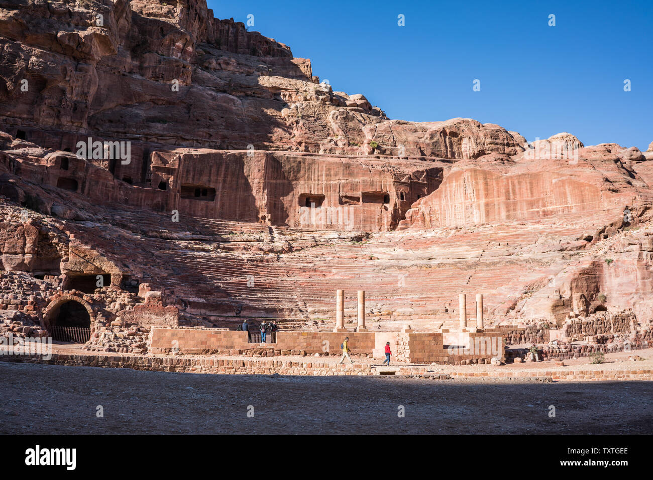 Theater in the Petra, Jordan Stock Photo - Alamy