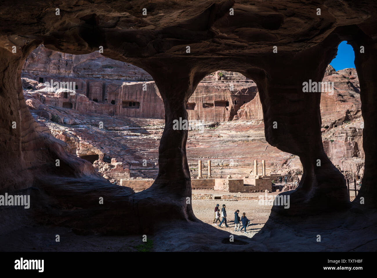 Theater in the Petra, Jordan Stock Photo - Alamy