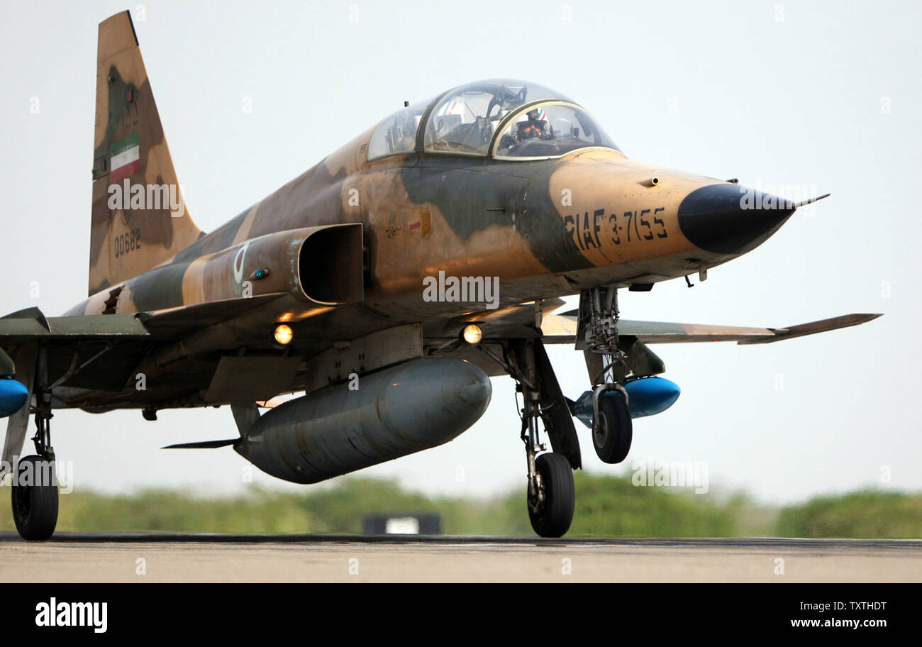 An Iranian F4 jet fighter takes off during a large maneuver at Sea of ...
