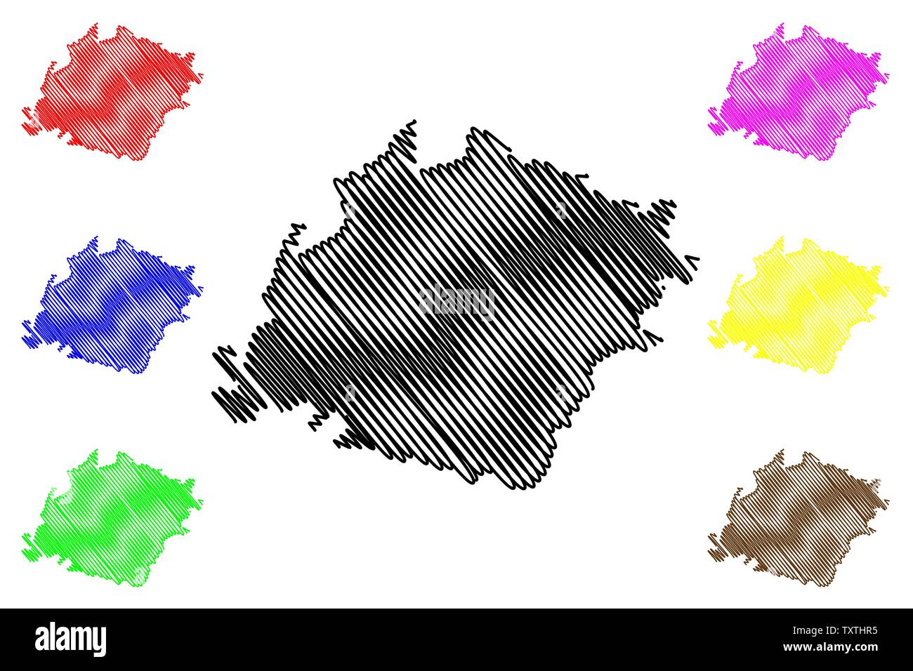 Ibb Governorate (Governorates of Yemen, Republic of Yemen) map vector ...