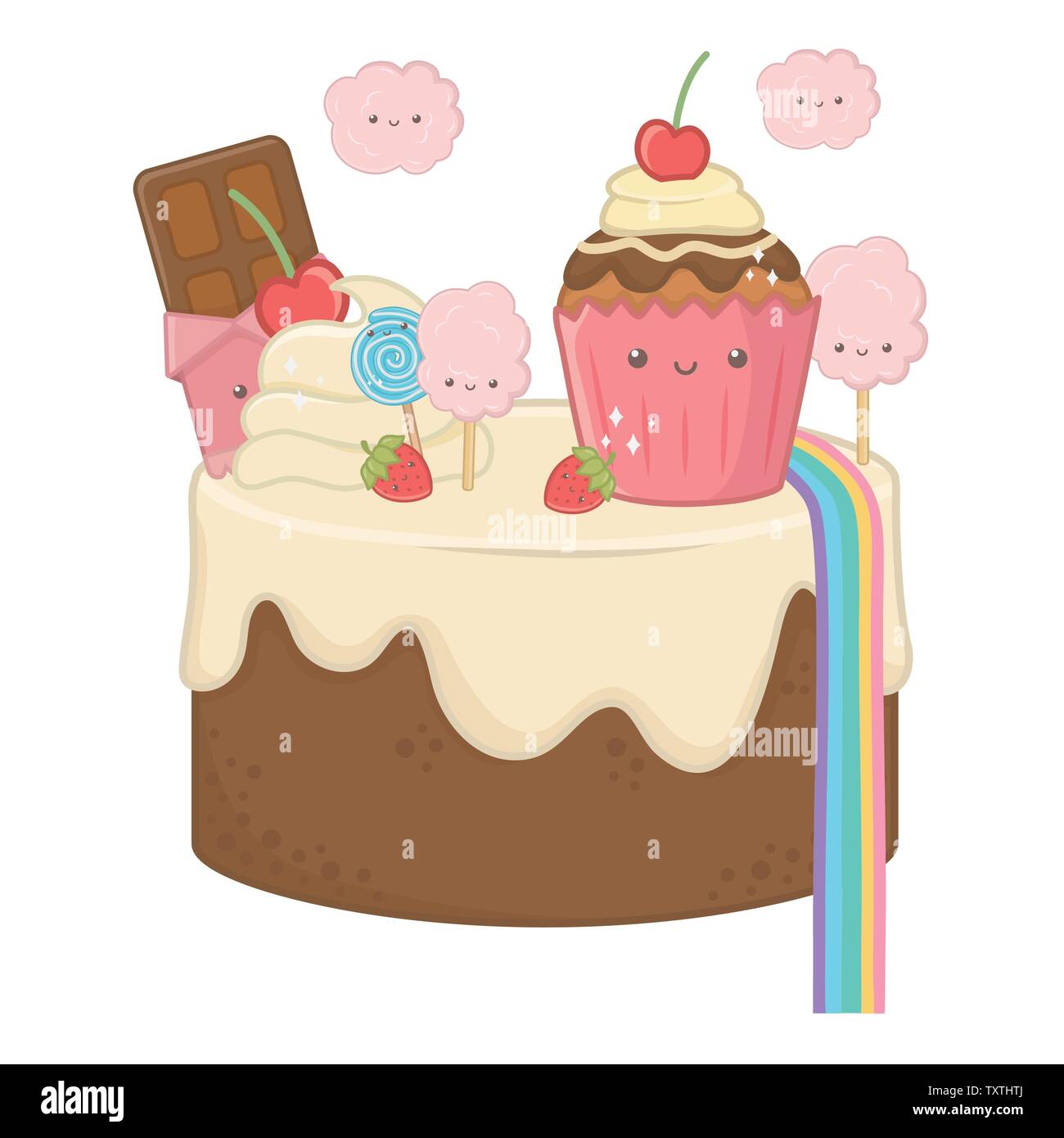 Sweet food design, dessert food delicious sugar snack and tasty theme ...