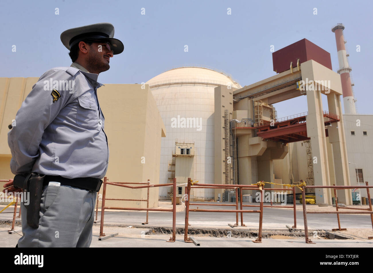 A view of Iran's first nuclear power plant is seen after it was opened ...