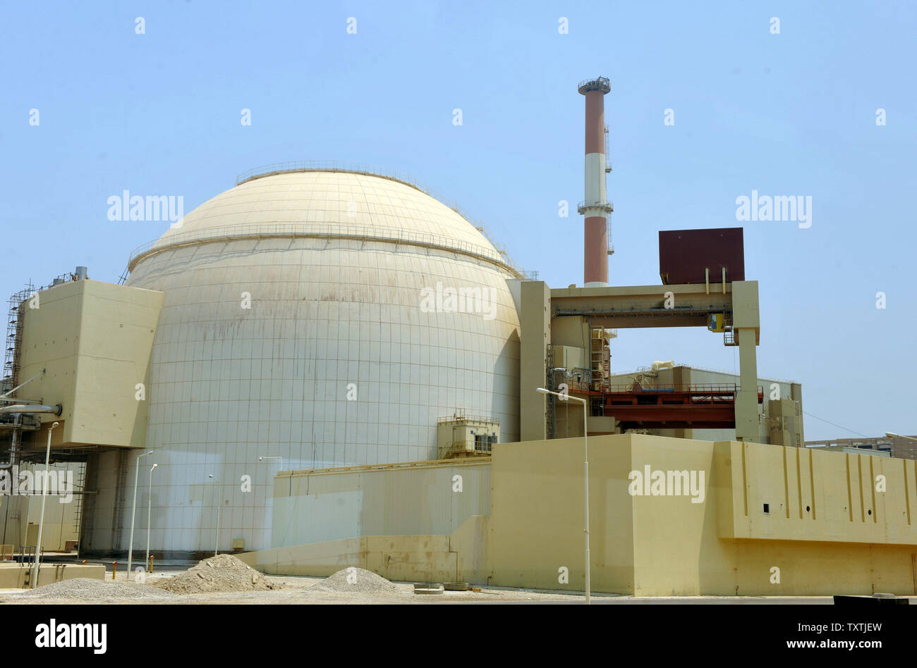 A view of Iran's first nuclear power plant is seen after it was opened ...