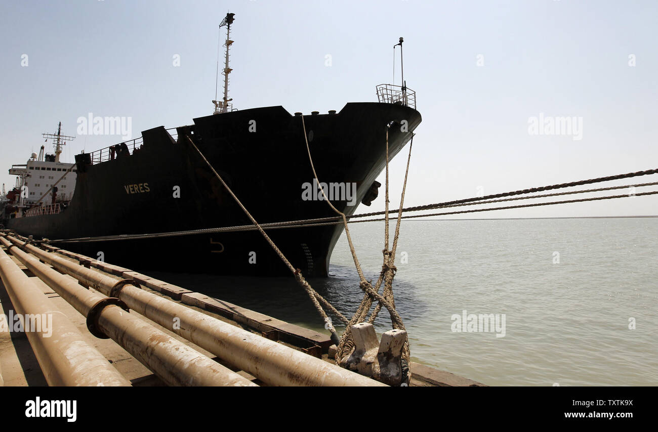 An industrial ship is seen in Bandar Imam Khomeini port on the ...