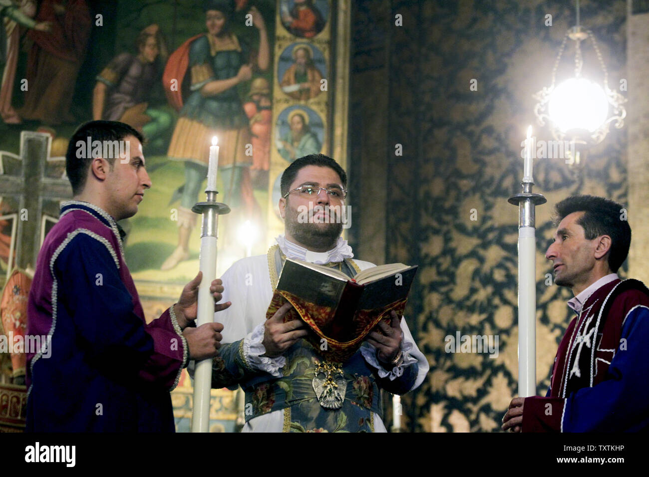 Iranian Christians attend a church service on the first day of the New ...