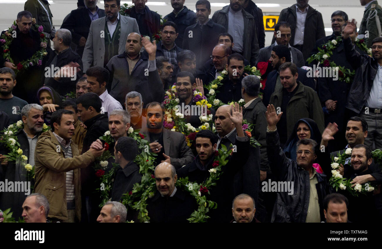 Forty-eight kidnapped Iranian hostages arrive in Tehran, Iran on ...
