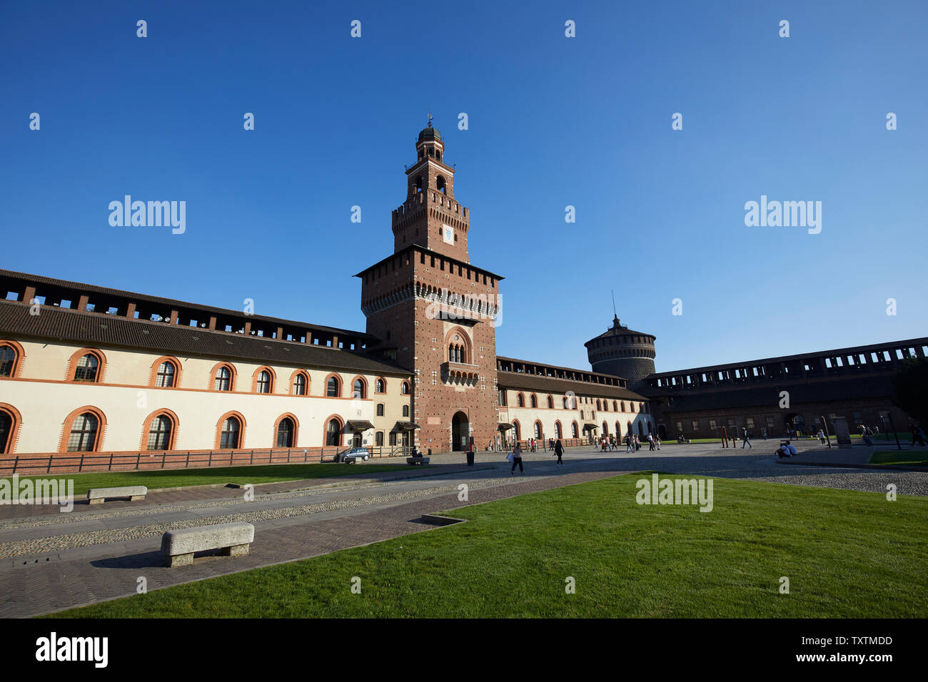 The Filarete tower of the Sforza Castle, Milan, Italy Stock Photo - Alamy