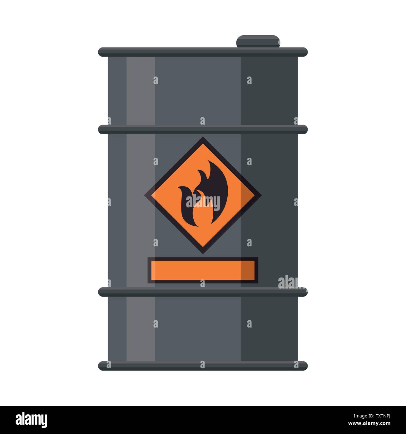 Petroleum oil barrel with flamme label Stock Vector Image & Art - Alamy