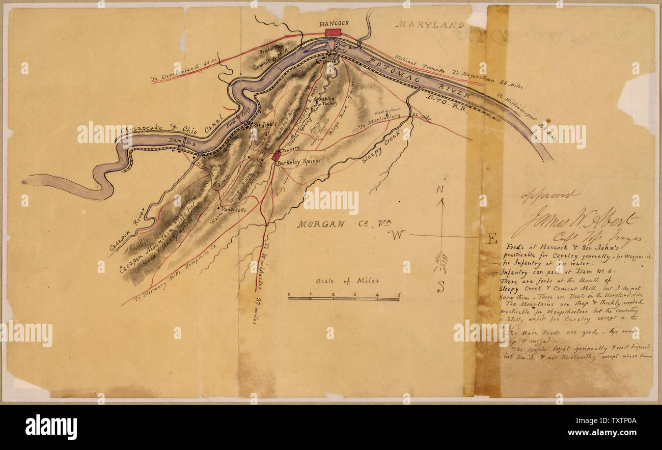 Map of berkeley springs hi-res stock photography and images - Alamy