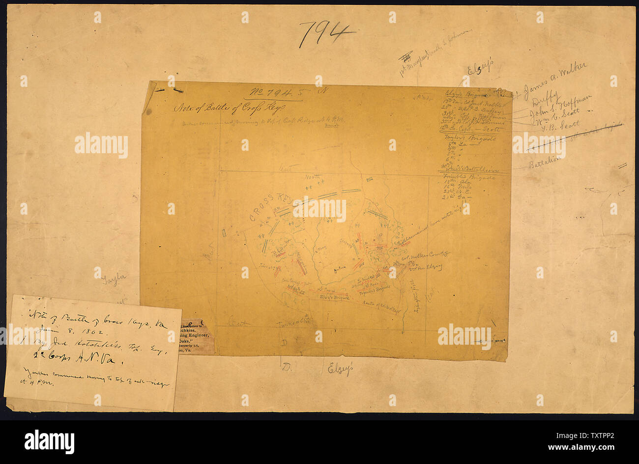 [Rough sketch of the battlefield of Cross Keys, Va., June 8, 1862 ...