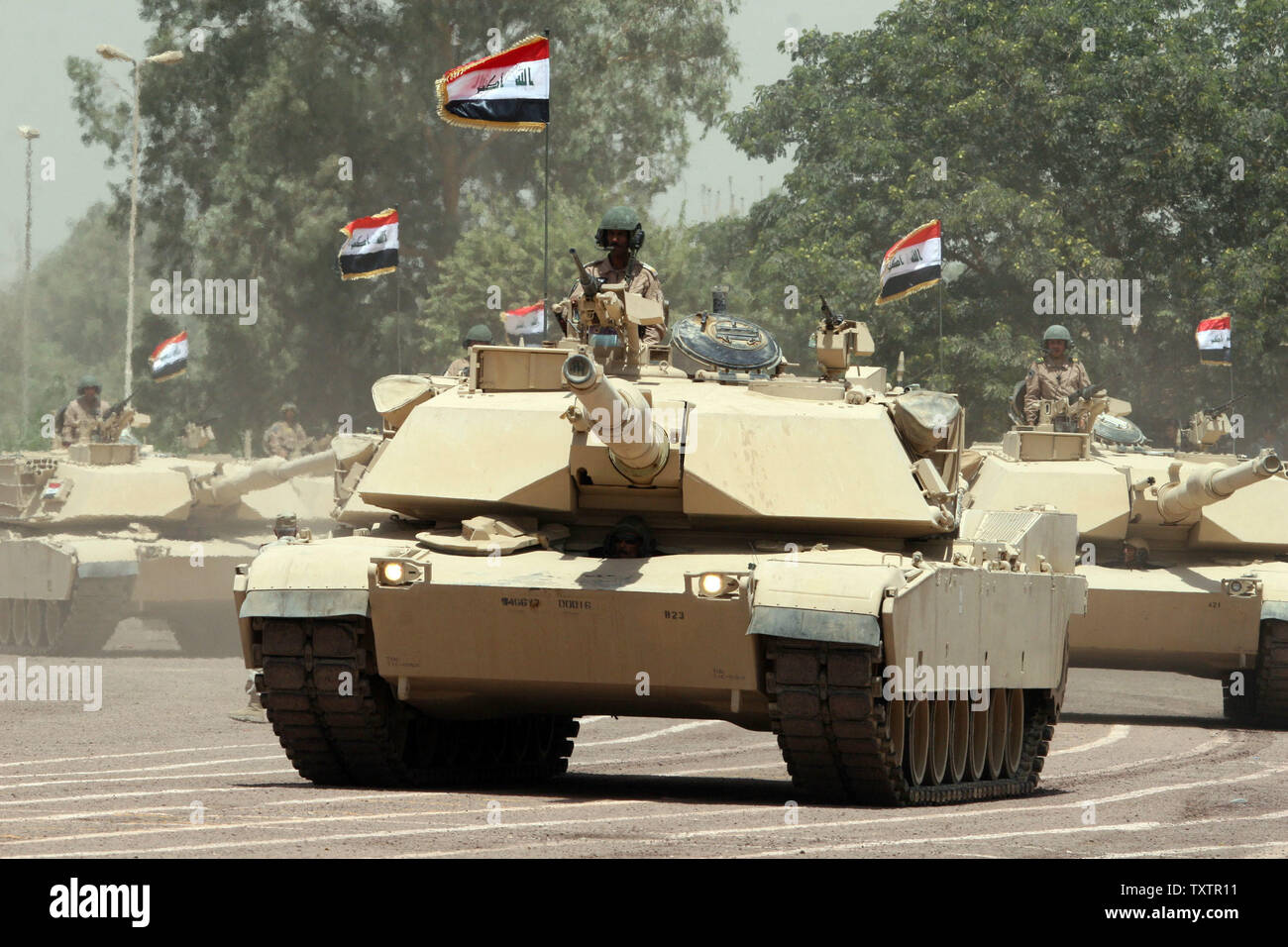 Members of the Iraqi security force patrol in Baghdad, Iraq, on June 30 ...