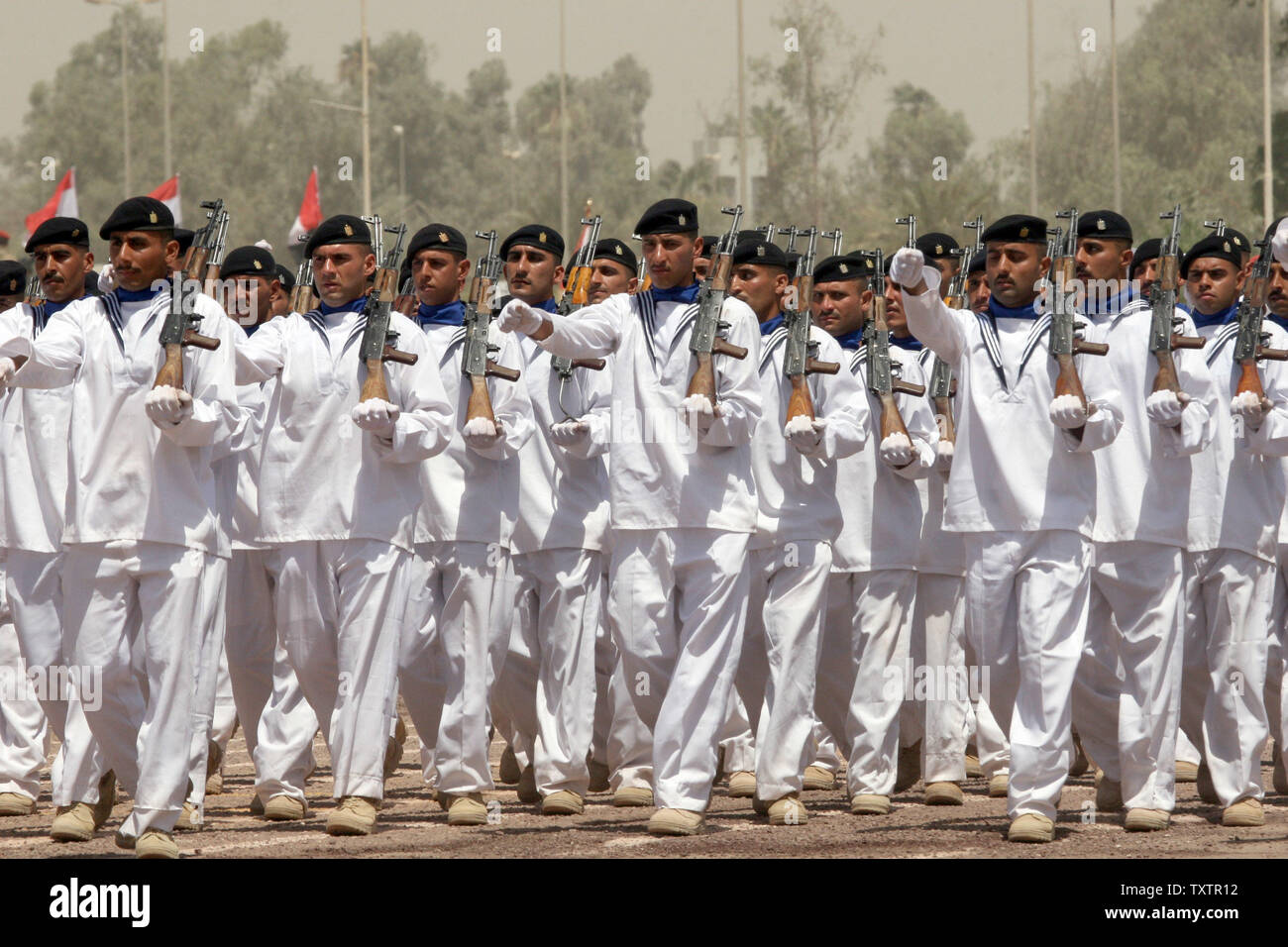 Members of the Iraqi security force patrol in Baghdad, Iraq, on June 30 ...