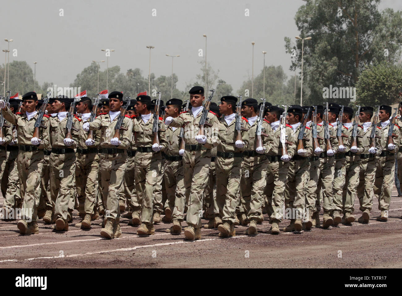 Members of the Iraqi security force patrol in Baghdad, Iraq, on June 30 ...