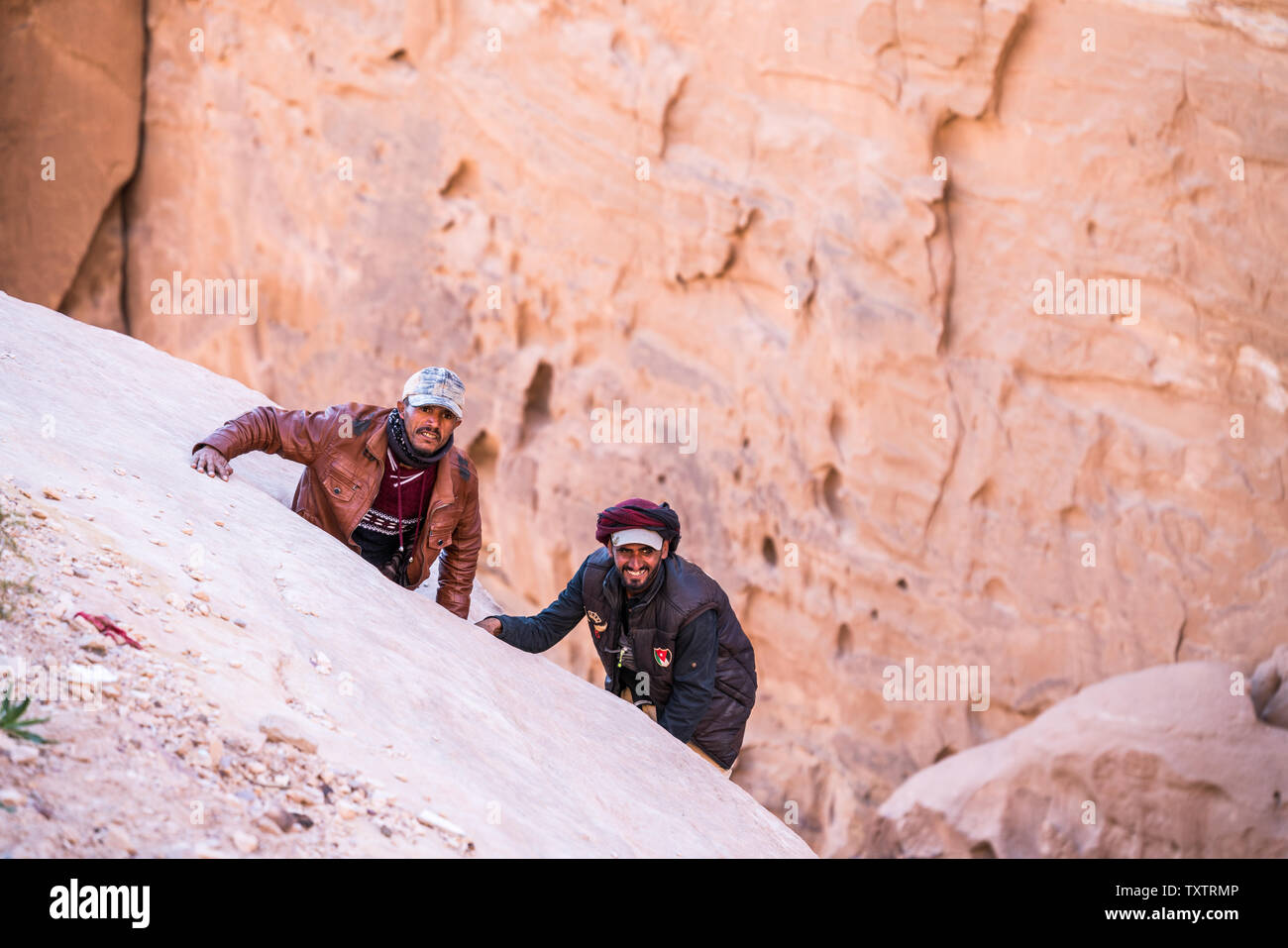 Local people in the Petra, Jordan Stock Photo - Alamy