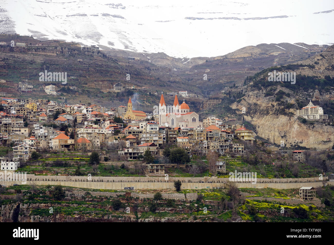 Bsharri and Quadisha valley in Lebanon Stock Photo - Alamy