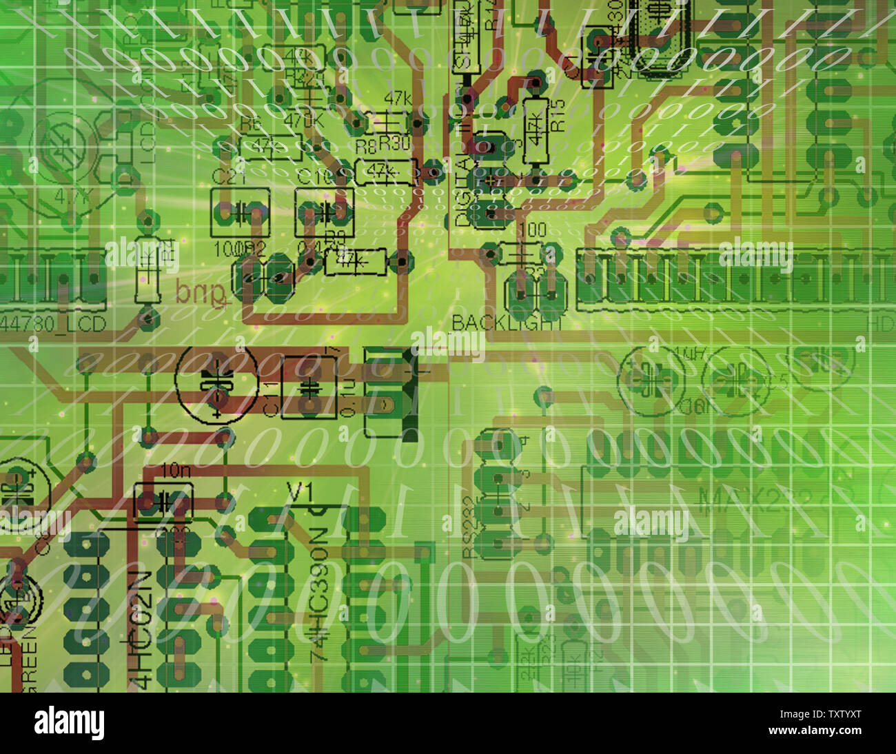 Digital data stream matrix circuit hi-res stock photography and images ...