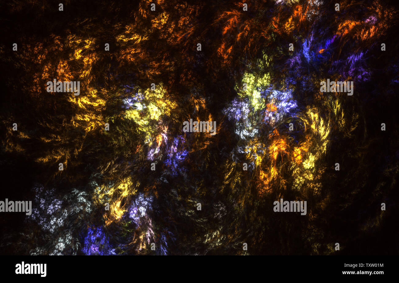 Color of waving smoke in the abstract background. Illustration wave ...