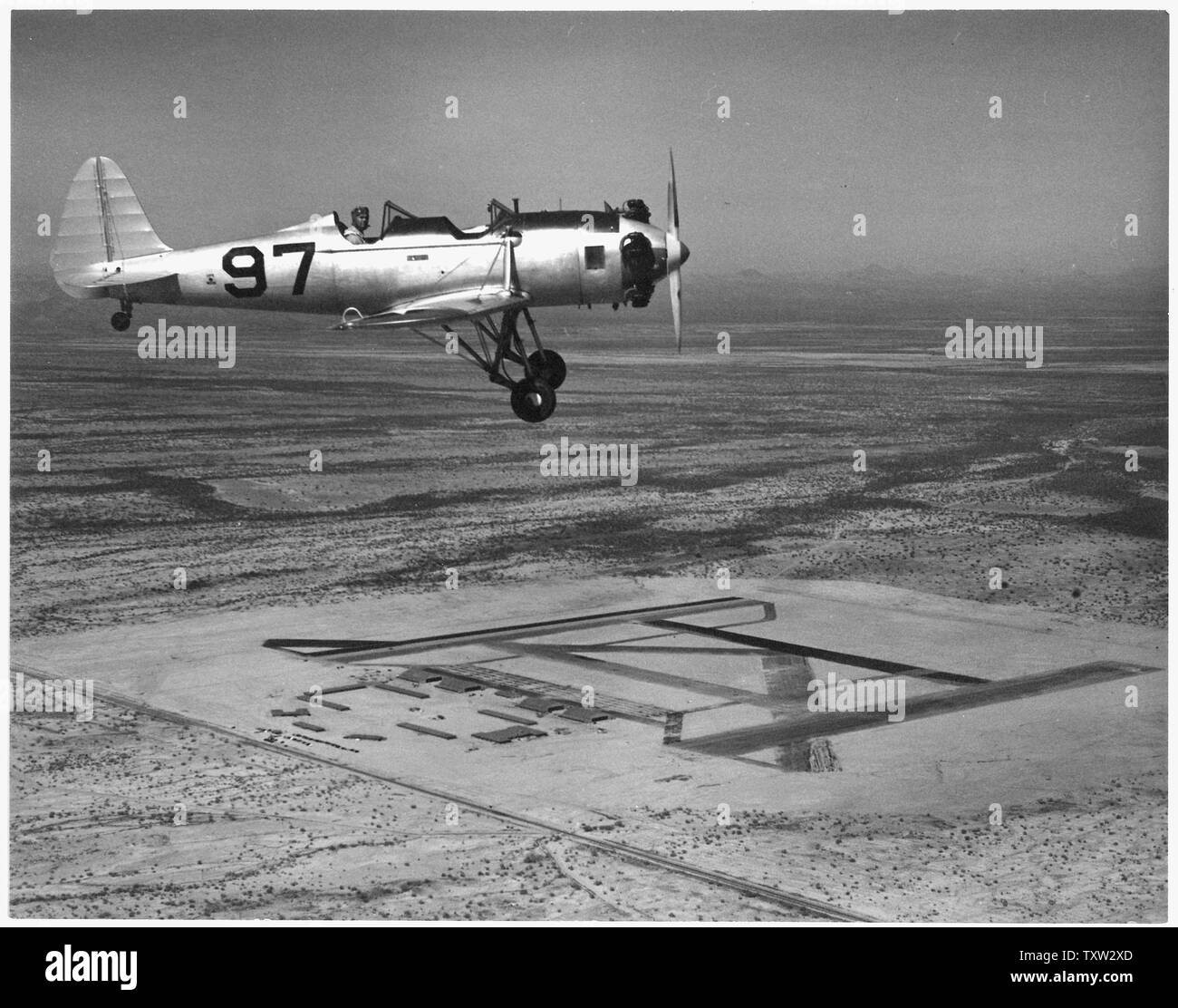 A pilot in flight training in the Army Air Corps Stock Photo - Alamy
