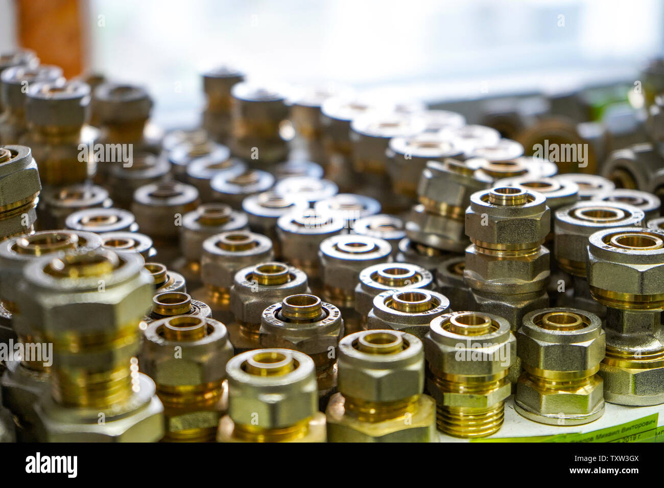 Valve steel pipe shelf hi-res stock photography and images - Alamy