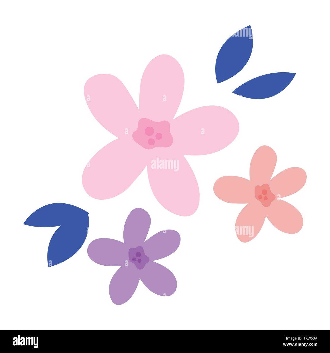 Flowers design, floral nature plant ornament garden decoration and ...