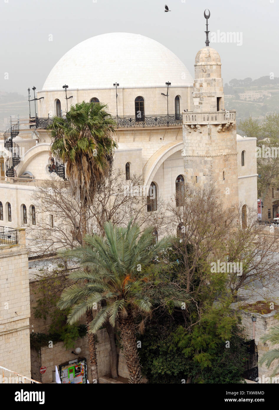 An overview of the restored Hurva Snagogue in the Jewish Quarter of the ...