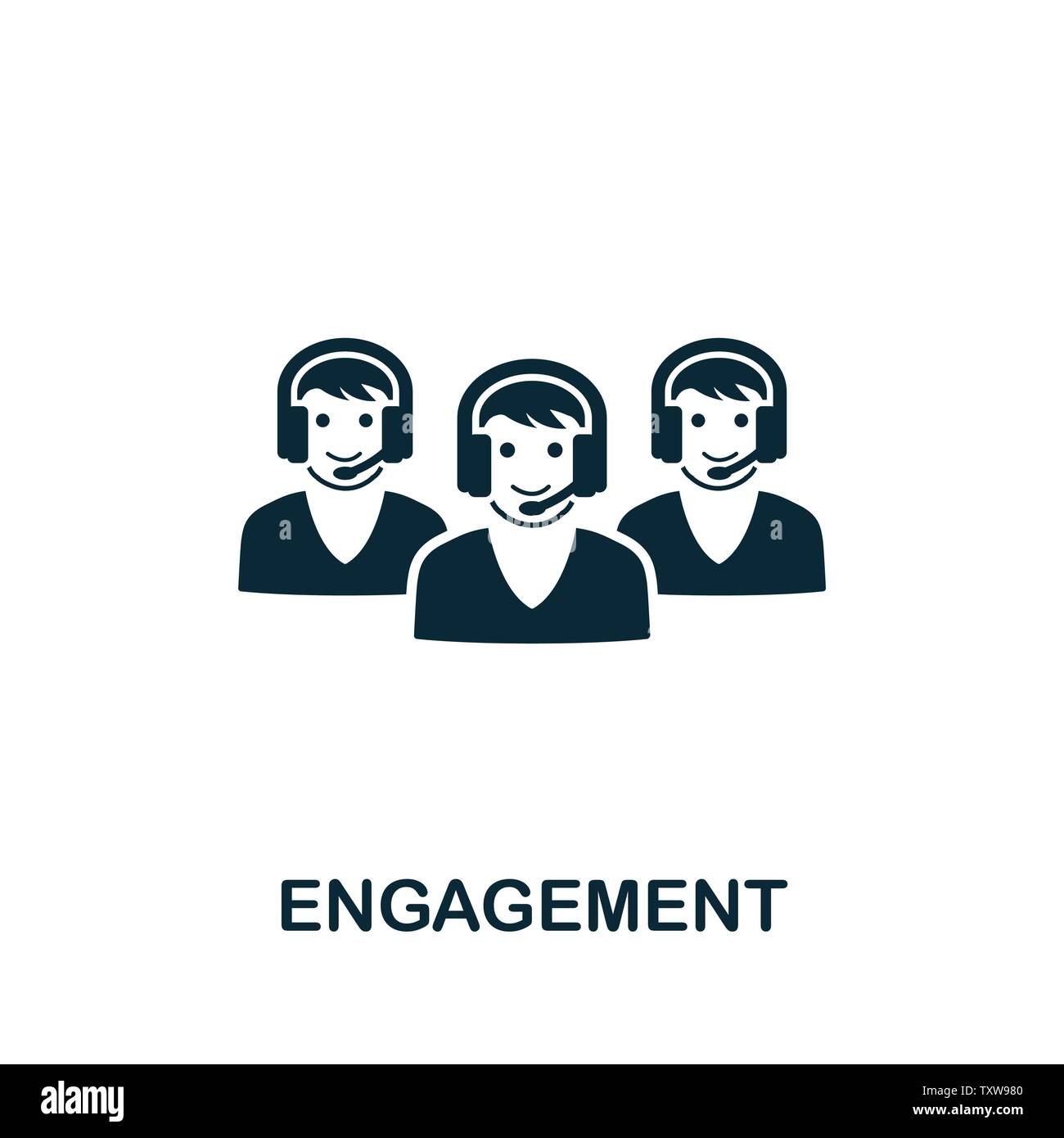 Engagement vector icon symbol. Creative sign from gamification icons ...