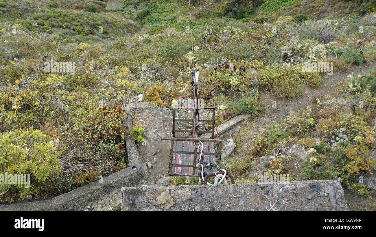 simple cable car in anaga mountains on tenerife Stock Photo - Alamy