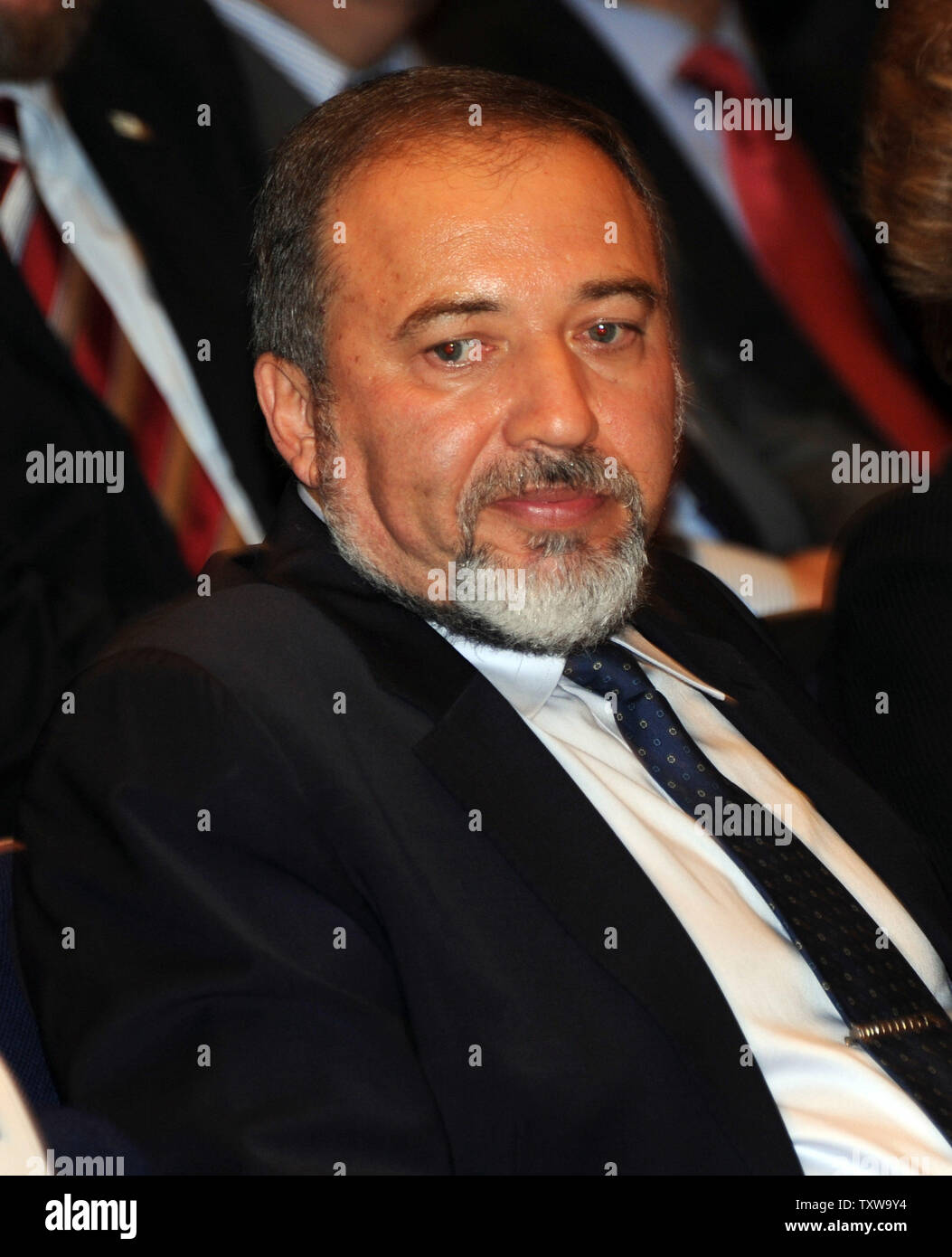Israeli Foreign Minister Avigdor Liberman attends at an event marking ...