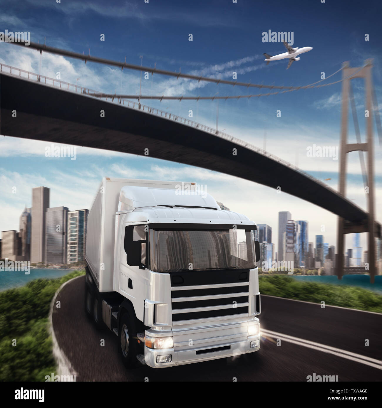 Cargo road transport hi-res stock photography and images - Alamy