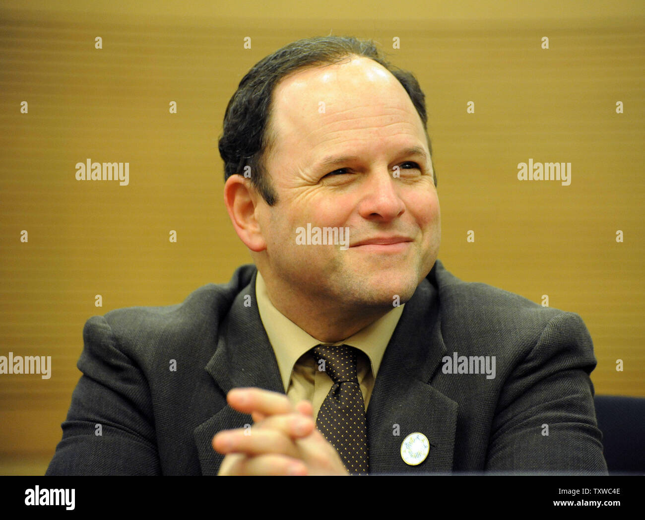 American actor Jason Alexander participates in a debate in the Israeli ...
