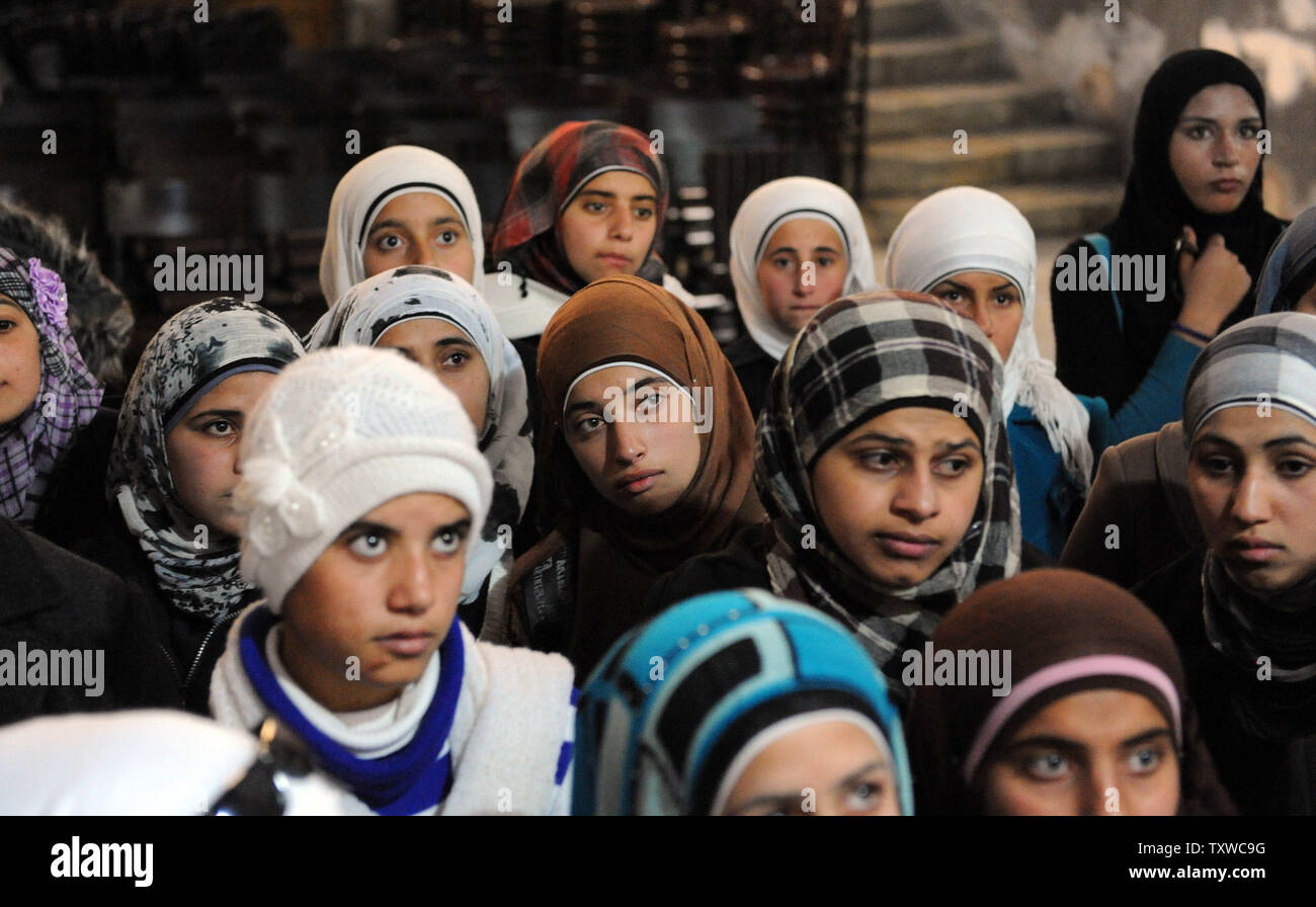 Palestinian Muslim women visit the Church of Nativity, where tradition ...