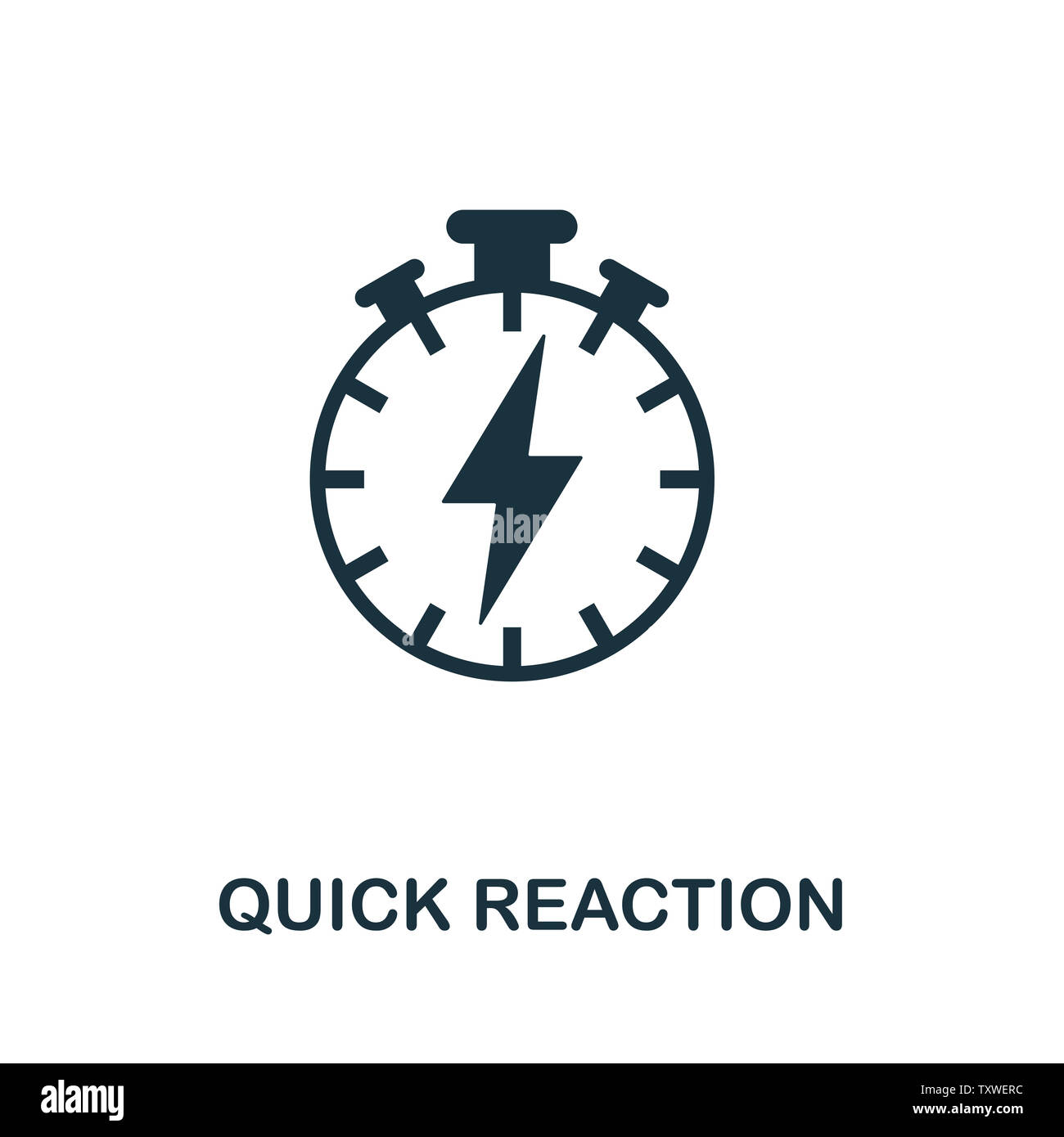 Quick Reaction icon symbol. Creative sign from gamification icons ...